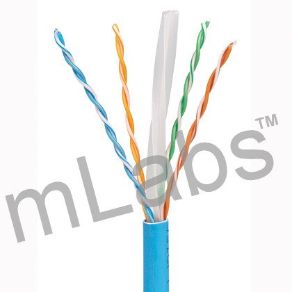 Panduit Copper Cable, Enhanced Cat 6, 4-Pair, 23 AWG, UTP, CM, Blue ...