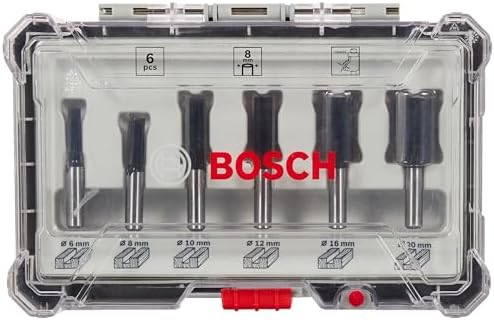Bosch Professional 6 pcs. Trim & Edging Router Bit Set (for Wood, Ø 6 ...