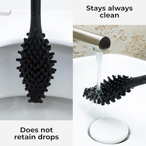 BIOM Premium Toilet Brush with Holder – Hygienic Hairless Bathroom ...