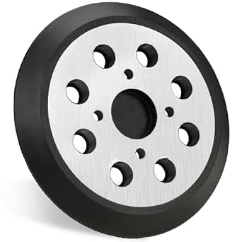 Gnellkoor 5" 8 Hole Hook & Loop Orbital Sander Metal Pad Compatible ...