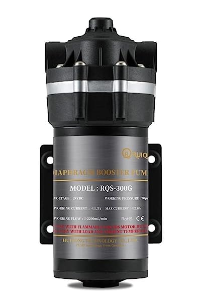 RUIQUAN Ro pump 300 GPD, Booster Motor 300 GPD with self suction upto 2 ...