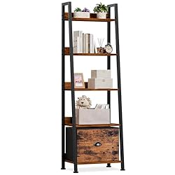 Amazon.com: Furologee 5-Tier Ladder Shelf, Ladder Bookshelf with ...