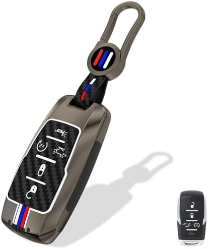 Amazon.com: Aoocar 5 Button Heavy Metal Key Fob Cover, Compatible with ...