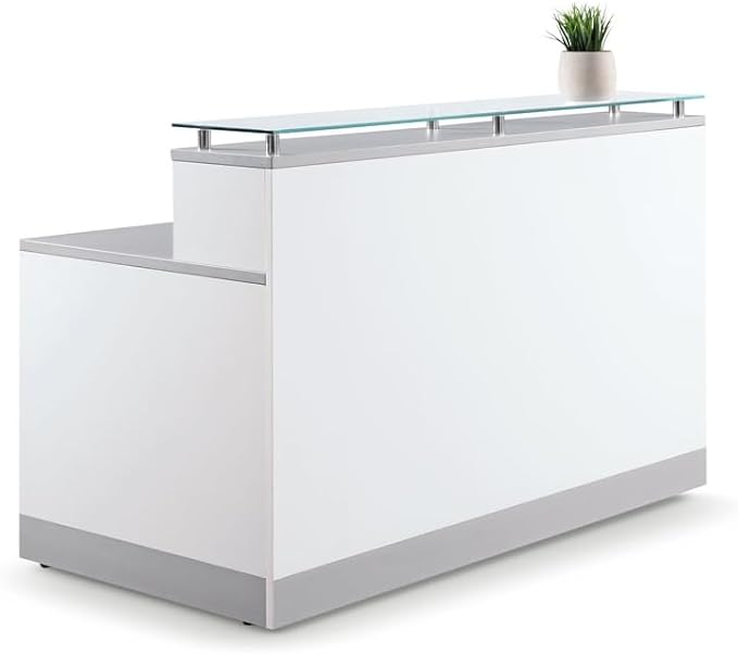 Amazon.com: NBF Modern Reception Desk with Counter, Front Desk, Retail ...