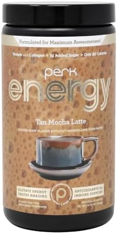 Amazon.com : Perk Energy - Energy Original Tan Mocha Latte (20 servings ...