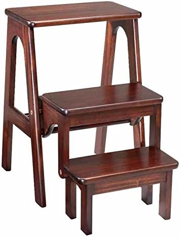 Amazon.com: Mahogany Folding Library Steps : Home & Kitchen