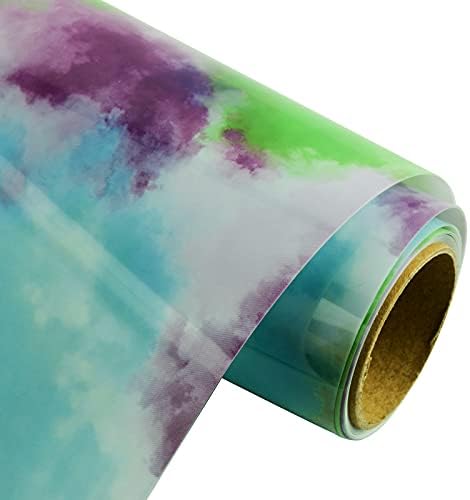 Amazon.com: Tintnut Tie-dye Swirl HTV Heat Transfer Vinyl Roll - 12 ...
