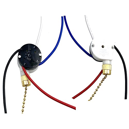 3Pcs Pull Chain Switches Kits,3 Speed Zing Ear Replacement ZE-208S ...