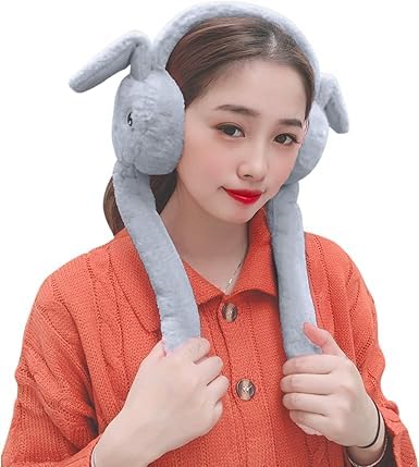 Buy ELEG & STILANCE Kids Earwarmer Bunny Earmuffs with Moving Jumping ...