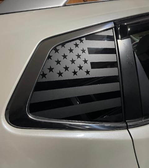 Amazon.com - Houseofgrafx Pair of Matte Black American Flag Quarter ...