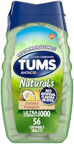Amazon.com: TUMS Naturals Chewable Ultra Strength Antacid Chews for ...