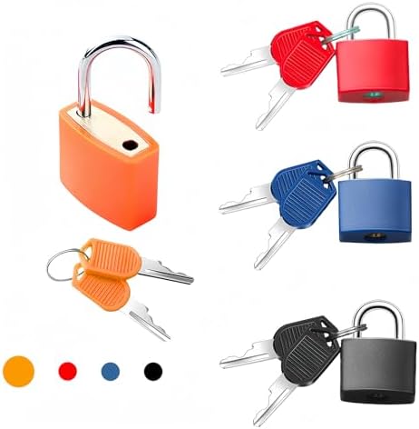 Kisajar 4 Pcs Small Luggage Locks With Keys - Mini Suitcase Travel and ...