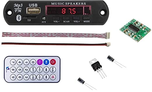 ERH INDIA Bluetooth FM USB AUX Card MP3 Stereo Audio Player Decoder ...