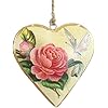 RJB Stone Coeur décoratif à suspendre Style vintage Motif fleurs ...
