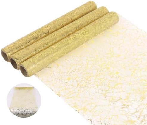 Amazon.com: Ledander 3 Pcs Gold Table Runner - 11*108 Inches Thin ...