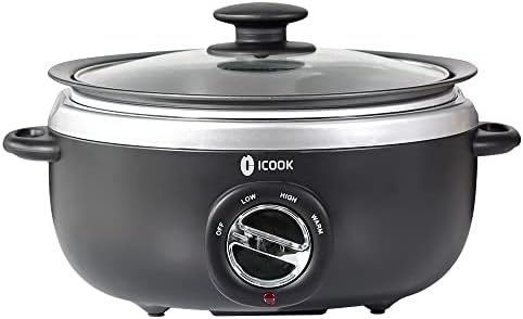Amazon.com: GreenPan 6-in-1 4QT Electric Ceramic Slow Cooker with Glass ...