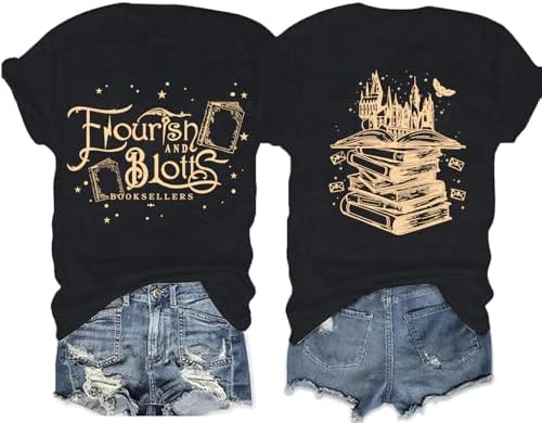 Magical Shirts for Women Flourish and Blotts Shirts Book Magic Graphic ...