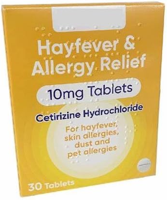 Allacan Cetirizine Hydrochloride Hayfever Allergy Tablets (30 Tablets x ...