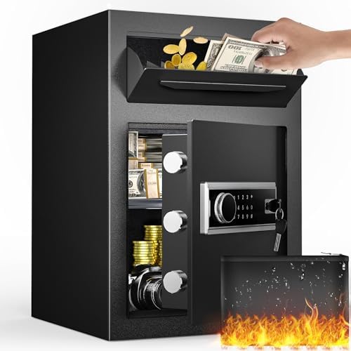 YITAHOME Safe with Drop Slot, 2.5 Cubic Feet Depository Drop Safes with ...