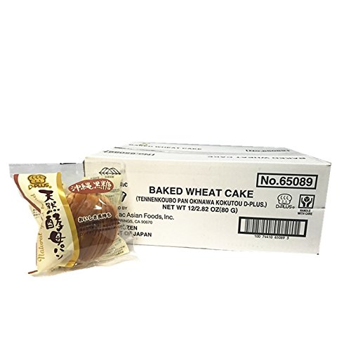 Amazon.com: D-Plus Baked Wheat Cake 80g x 12 bags (OKINAWA BROWN SUGAR ...