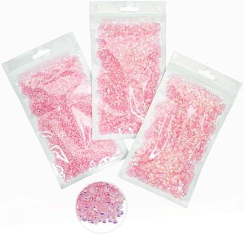 Amazon.com: qiipii 16000PCS Light Pink AB Resin Rhinestones for ...
