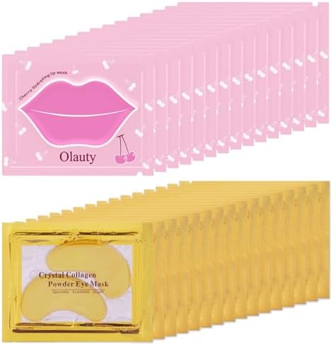 Amazon.com : 30 Pairs Lip Mask & Eye Mask, 24K Gold Crystal Gel ...