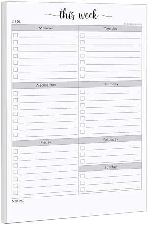 Amazon.com : 6-Count Knock Knock This Week Pads, To Do List Notepads, 6 ...