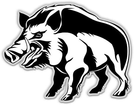 Amazon.com: Angry Wild Boar - 3" Vinyl Sticker - for Car Laptop Water ...