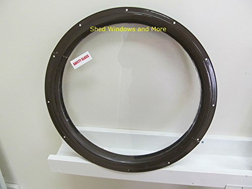 Round Shed Window, Small Brown 10″ Round Window, Playhouse Round Window ...