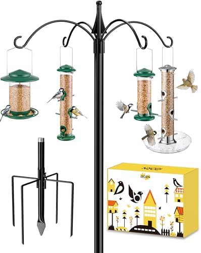 Woodside Bird Feeding Station Patio Stand Base, Heavy Duty Steel ...