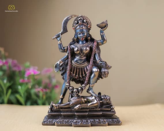 Buy SPRITUAL Arts Goddess Kali Statue Bonded Bronze 7.8 Inch Maa Kalika ...