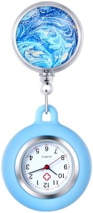 Vicloon Retractable Nurse Watch, 2 Pcs Clip-on Hanging Nurse Fob Watch ...
