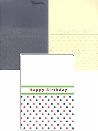 Amazon.com: Crafts-Too Embossing Folder, Happy Birthday