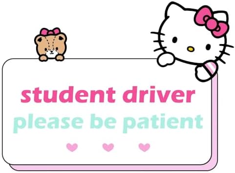 Amazon.com - Matomo_Kitty Student Driver Cartoon Funny Vinyl Sticker ...