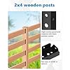 AOKLIT 2x4 Fence Brackets for Wood Rail, 40 Pack Black Deck Railing ...