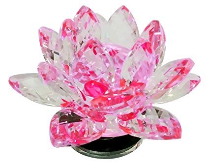Buy S.L Enterprises Arina Creations Pink Rotating Crystal Lotus Flower ...