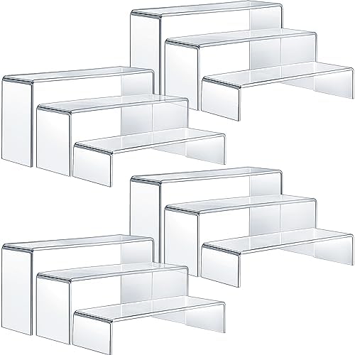 Amazon.com: Sintuff 12 Pcs 4 Set Large Acrylic Risers for Display Clear ...