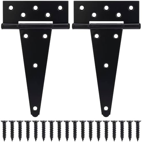 Amazon.com: EVCUHASL 8 Inch T-Strap Gate Hinges, Shed Barn Door Hinges ...