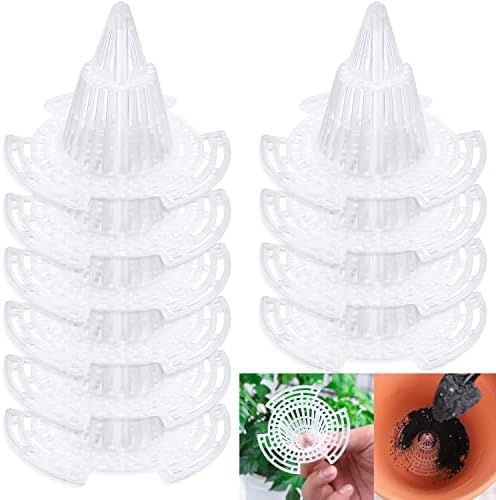 Amazon.com: 40 Pieces Upgraded Cone Flower Pot Hole Mesh Pad DIY ...