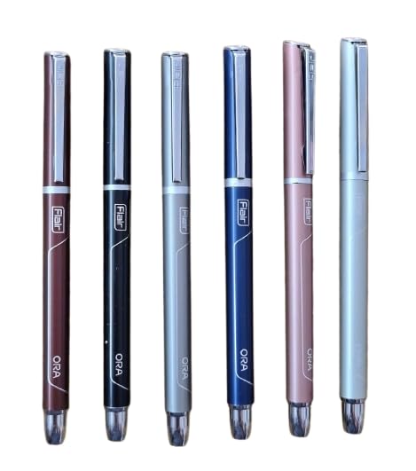 FLAIR ORA Ballpen-Blue Ink- 0.7mm Tip Point-Pack of 10| Sleek ...