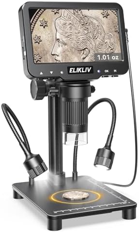 Amazon.com: Elikliv Microscope with Weighing Scale, Digital Magnifier ...