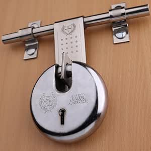 Harrison Padlocks/Round Padlock 90mm 8 Lever with 3 Keys JAMA-0022 Pack ...