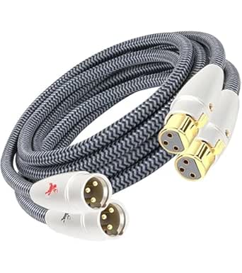 Amazon.com: Impeto Balanced XLR Cable 2-Pack, Male to Female, 3-Pin, 2 ...