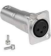 Amazon.com: QIANRENON XLR Rectangular Panel Mount Adapter 3Pin Male to ...