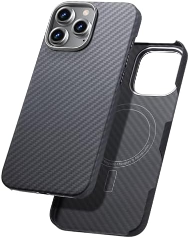 Amazon.com: GESIHOPY Aramid Fiber Case for iPhone 16 Pro, Compatible with Magnet, Slim & Light ...