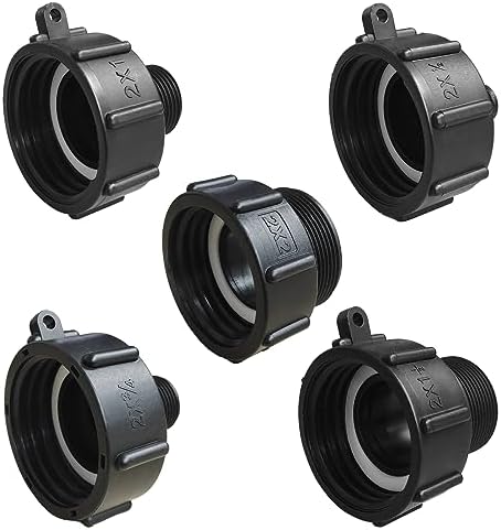Amazon.com: 5 Pack 275-330 Gallon IBC Tote Adapter Tank Fittings ...