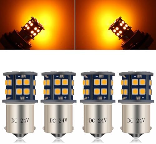 Amazon.com: GKmow 4 PCS Car 1156 LED Turn Signal Bulb, 3030-28SMD 360 ...