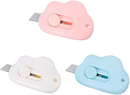 YEWYzhq 3pcs Mini Pocket Box - Mini Utility Knives Retractable Cloud ...
