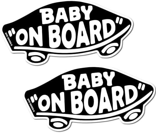 Amazon.com: EPIC Goods Baby On Board Sticker for Cars, Trucks, Vans [2 ...