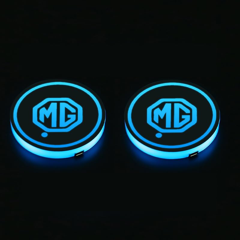 TONFON 2 Pcs Car Coasters for MG MG4 EV Hatchback 2022+, LED Glowing ...